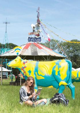 Fibreglass cows are Wi-Fi hotspots