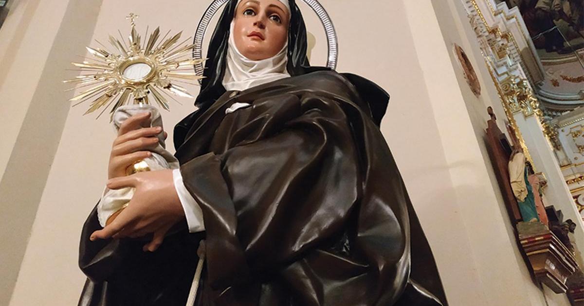 New statue of St Clare