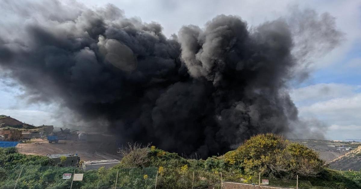 Watch: Dingli quarry fire extinguished after more than three hours