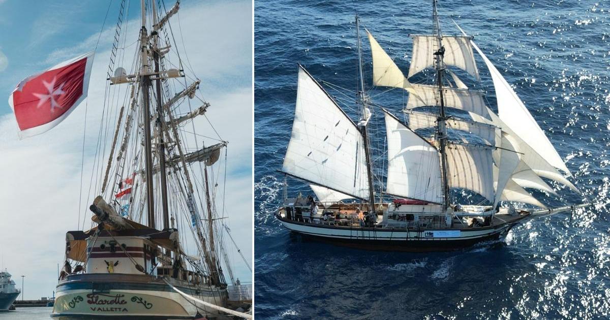 Historic Italian sailing vessel completes voyage from Valletta to France