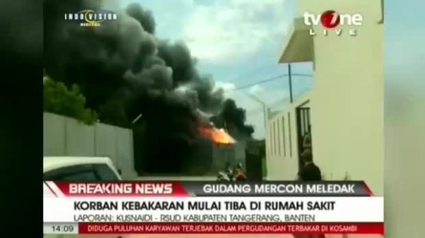Explosion and fire at Indonesian fireworks factory kill 47