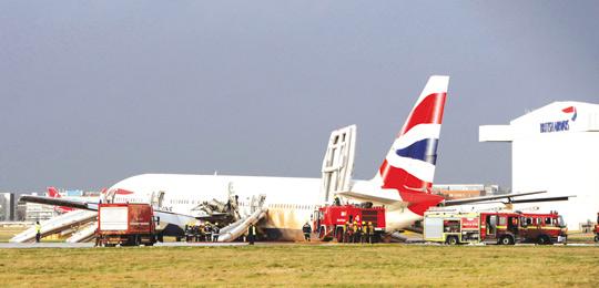 BA plane crash lands at Heathrow airport