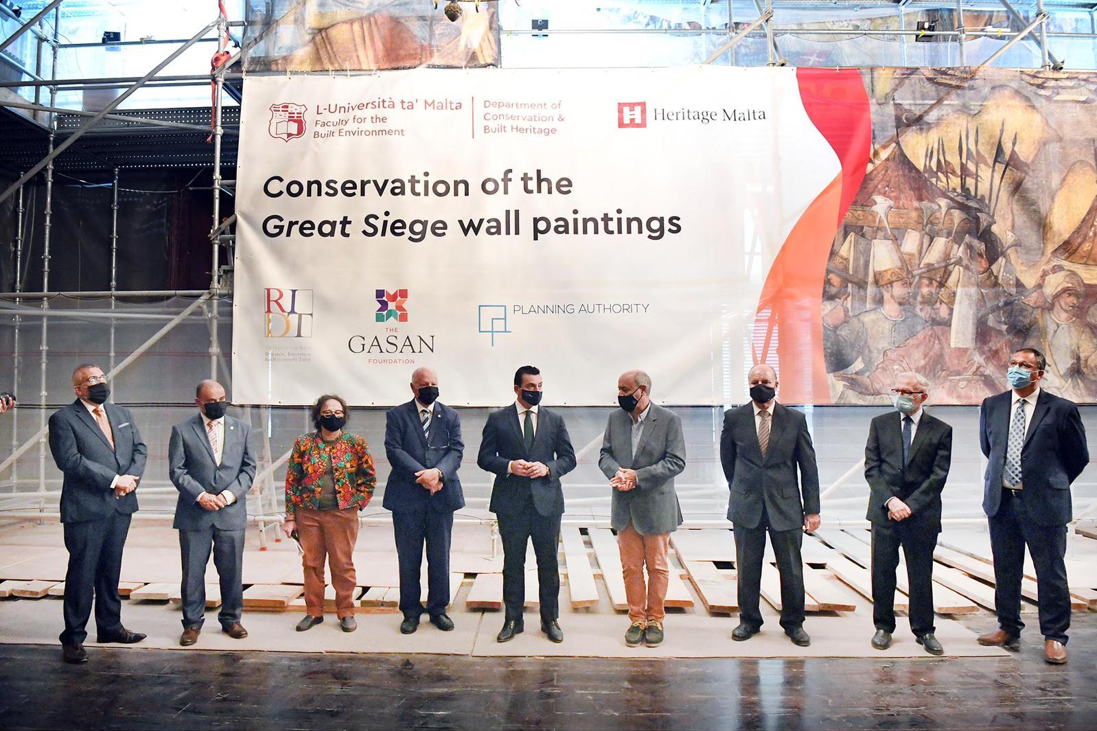 Great Siege paintings at Grandmaster's Palace undergoing restoration