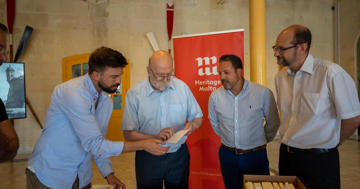 Giovanni Bonello donates collection of warship postcards to Heritage Malta