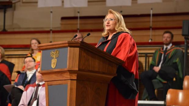 President made honorary graduate of Leicester University