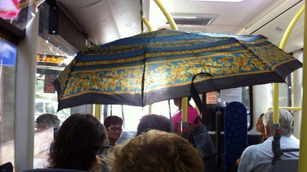 'Raining' inside a bus