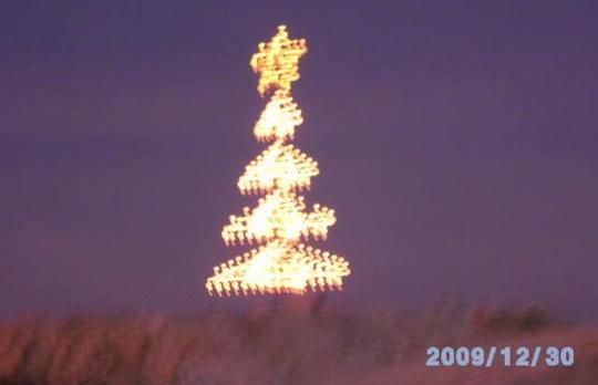 Waste powered Christmas tree