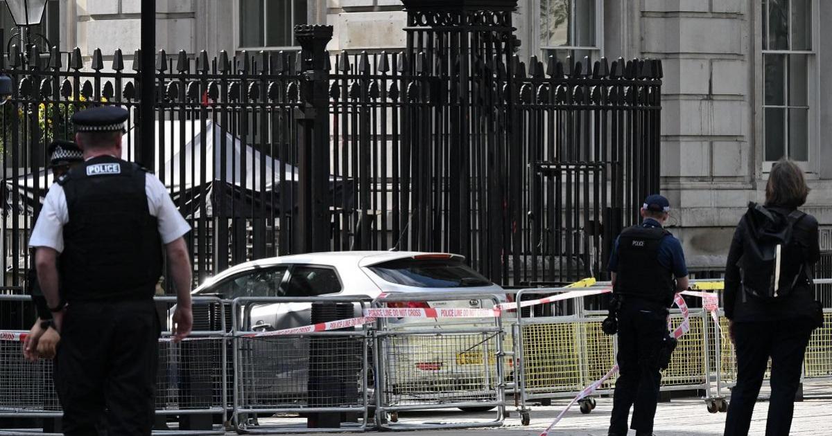 Car hits Downing Street gates but not 'terror-related'