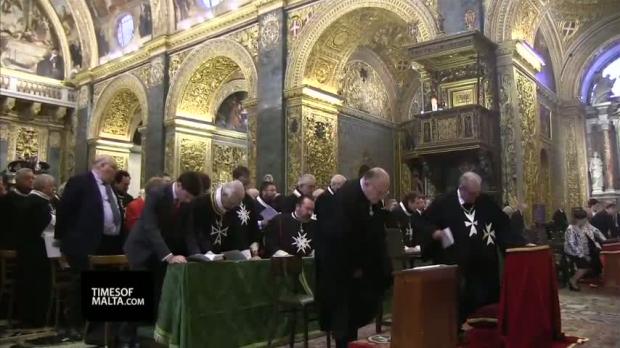 Grand Master hears Mass at St John's Co-Cathedral