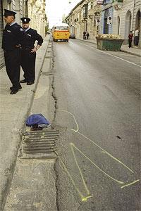 Woman critical after falling off bus