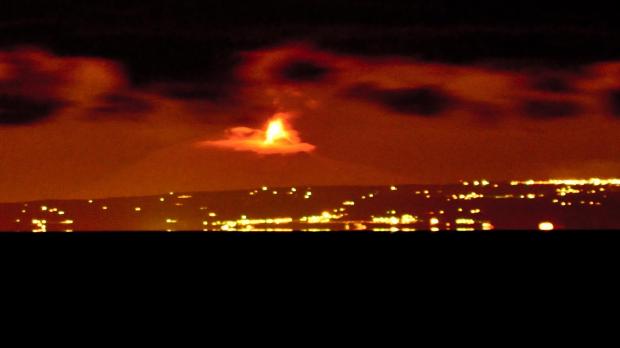 Etna eruption visible from Malta