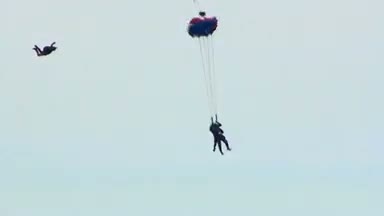 George H.W. Bush skydives on 90th birthday