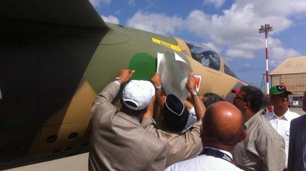 Libyan jet's roundels changed in poignant ceremony