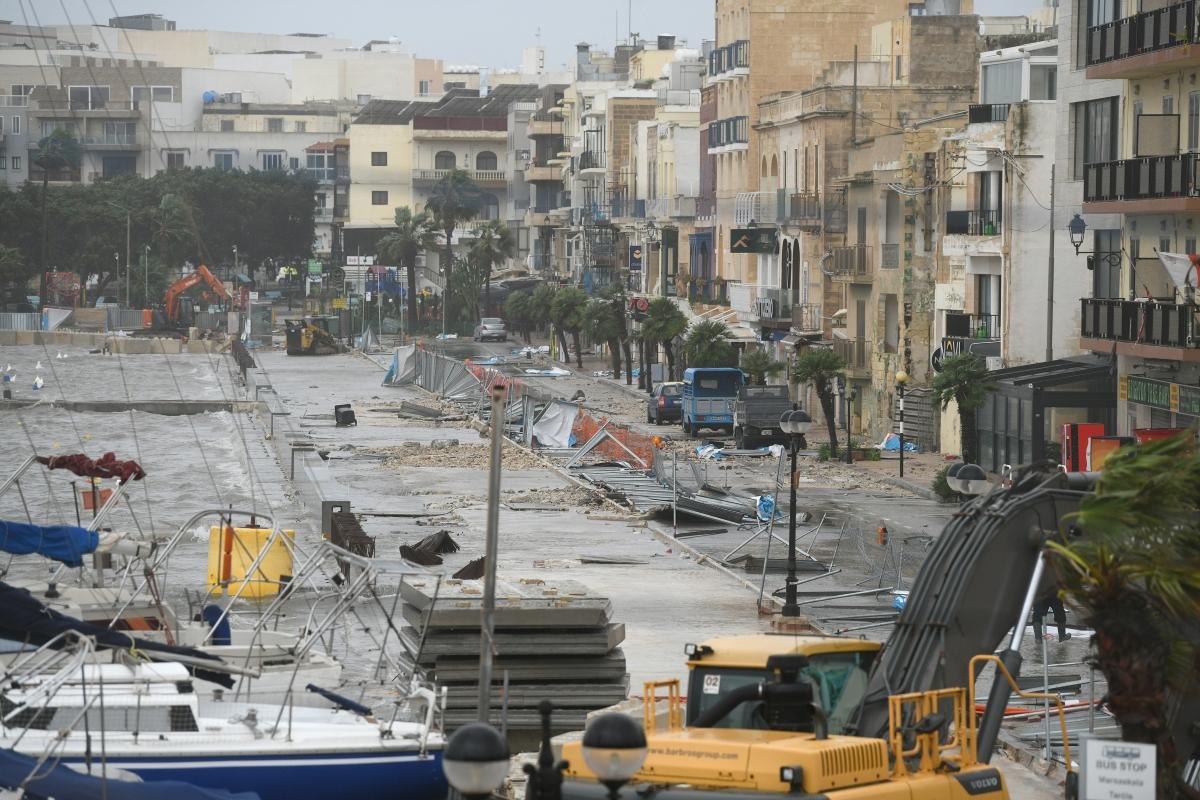 In pictures: before and after the devastation of Storm Harry