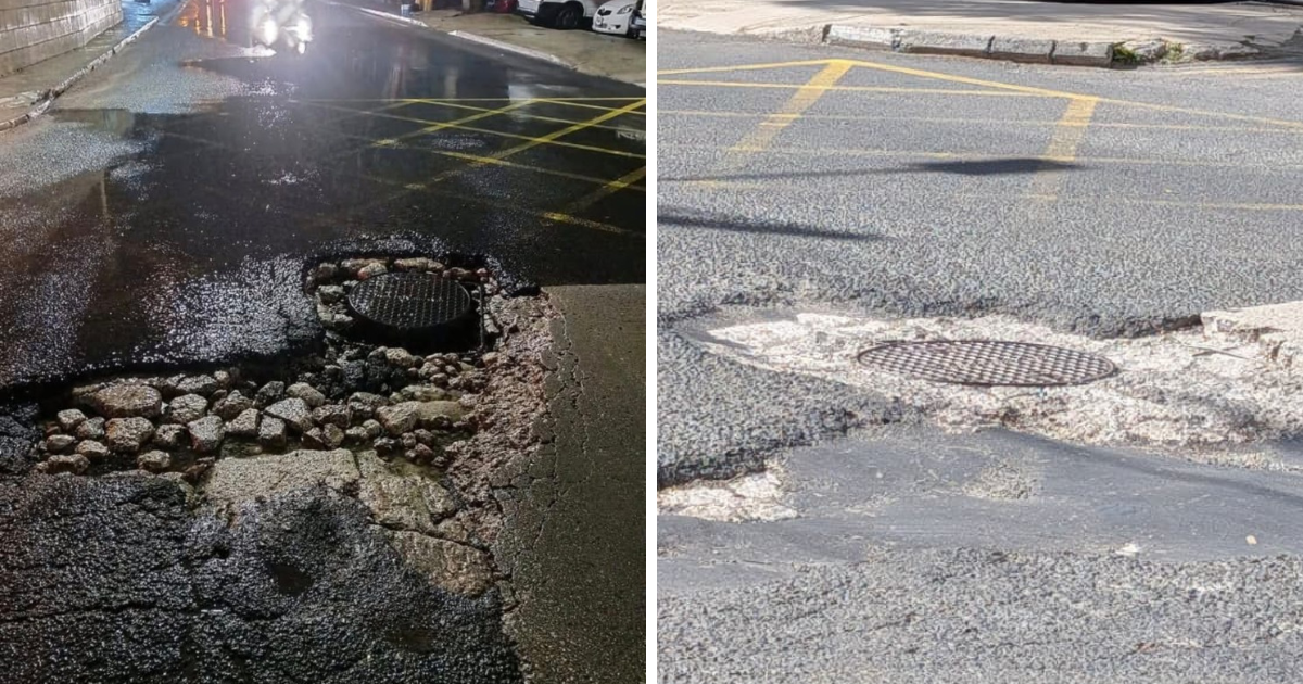 Rain routinely turns Valley Road pothole into dangerous 'crater'