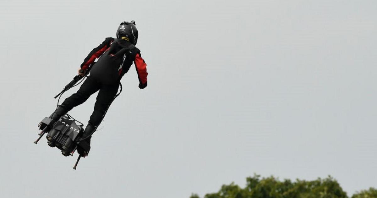 Watch: Jet-powered flyboard stuns Bastille Day crowd in Paris