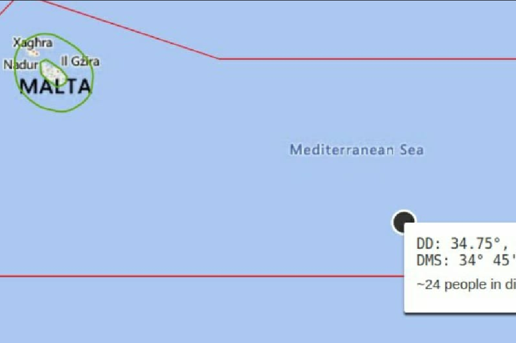 24 people stranded on sinking boat in Malta's rescue zone, NGO says