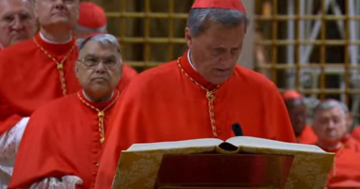 Watch: Cardinals pray together in Pauline Chapel ahead of conclave