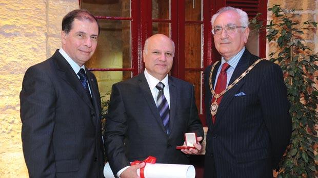 Trevor Zahra awarded gold medal 2012