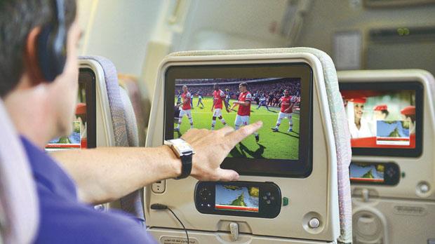 Live TV onboard Emirates flights