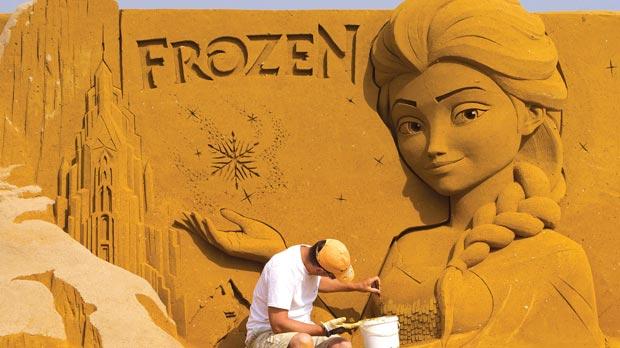 ‘Frozen’ sand