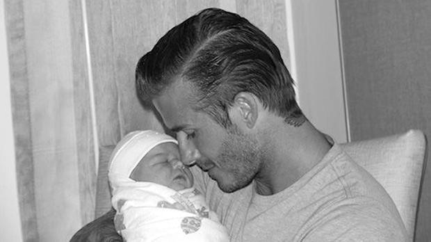 First photos of Beckham’s new baby released
